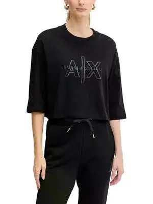 Armani Exchange Logo-detail T-shirt - Black