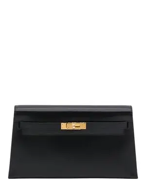 Hermès Kelly Elan Box Gold Hardware Black