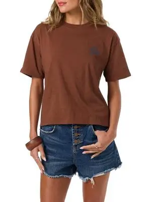 O'Neill Embroidered Relaxed Fit T-shirt - Toffee