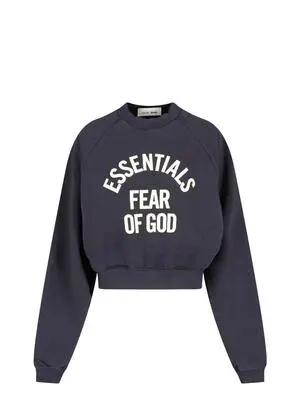 Fear Of God Campus 90s" Crop Hoodie - Black