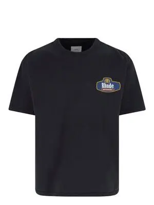 Rhude T-shirt "racing Crest - Black