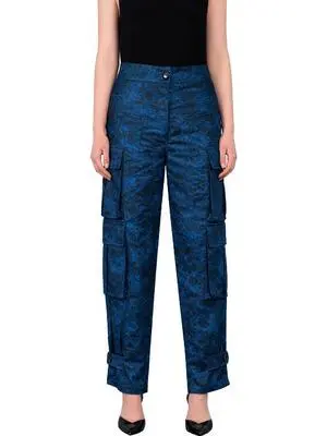 LAURA APARICIO Jacquard Cargo Pants - Blue