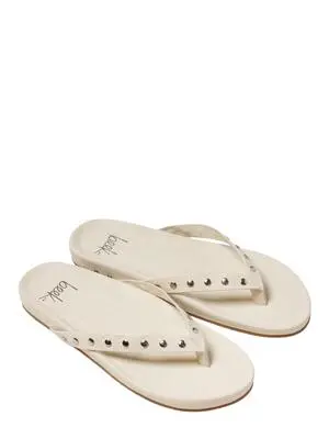 Beek Tringa Flip Flop - Vanilla Silver
