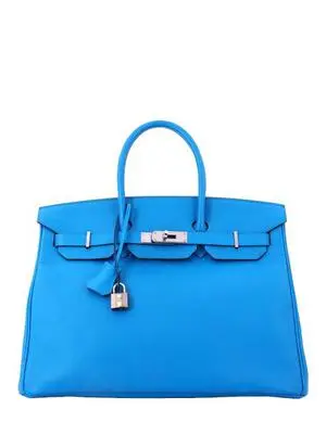 Hermès Birkin Handbag Epsom With Palladium Hardware 35 - Blue