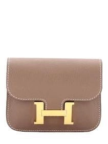 Hermès Constance Slim Wallet Evercolor - Grey