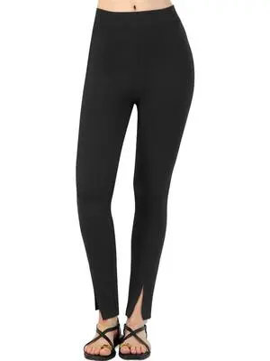 IVONNE Legging With Leg Slits - Black