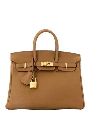 Hermès Birkin 25 Handbag Togo With Gold Hardware - Bronze Dore