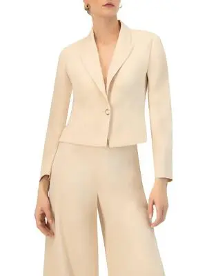 IVONNE Tailored Single-button Blazer - Sand