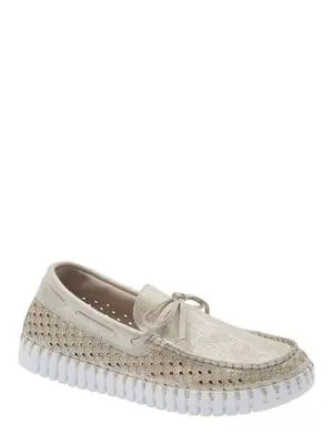 ILSE JACOBSEN Microfiber Sailor Shoe - Silver