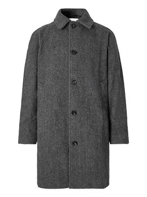 CORRIDOR Herringbone Wool Coat - Gray