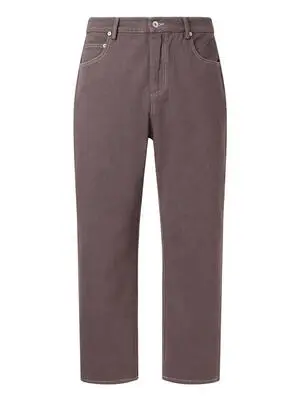 Folk Barrel-leg Jeans - Brown
