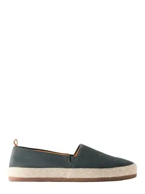 Mulo Suede Espadrilles - Blue