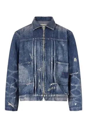 NEIGHBORHOOD Distressed Denim Jacket - Blue