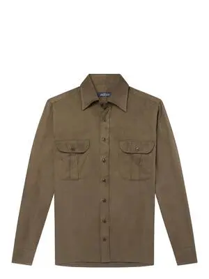 J. MUESER Tencel™ Lyocell-twill Shirt - Green
