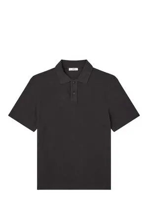 Mr P. Organic Cotton And Linen-blend Piqué Polo Shirt - Brown