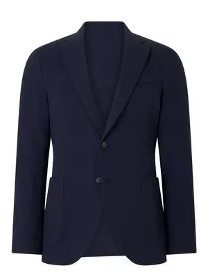 SLOWEAR Seersucker Suit Jacket Navy