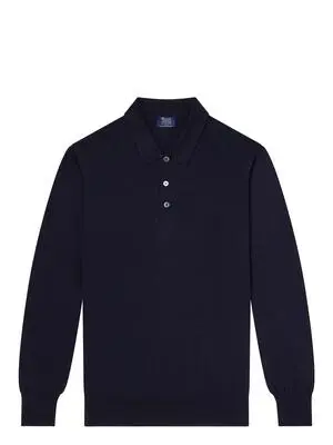 William Lockie William Lockie - Virgin Wool Polo Shirt - Men - Blue - S Navy