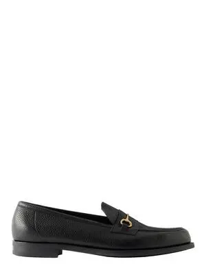 EDWARD GREEN Putney Horsebit-embellished Leather Loafers - Black