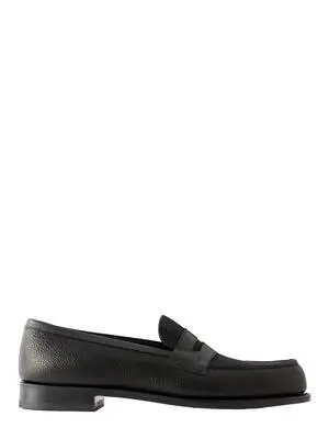 J.M. WESTON Full-Grain Leather Loafers Black