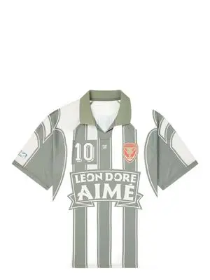 Aimé Leon Dore Logo-appliquéd Striped Jersey T-shirt - Green