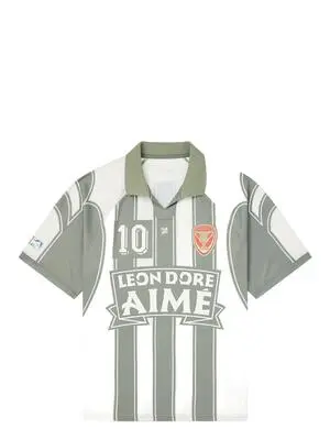 Aimé Leon Dore Logo-appliquéd Striped Jersey T-shirt - Green