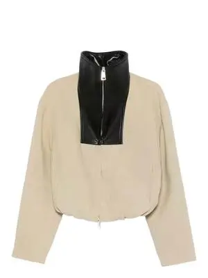 Nanushka Alonza Cropped Jacket - Neutrals