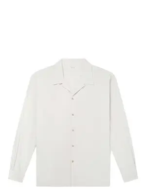 A.PRESSE A.PRESSE - Camp-Collar Silk Shirt - Men - Neutrals - 1 Ecru