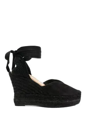 Manebí Suede Wedge Espadrilles - Black