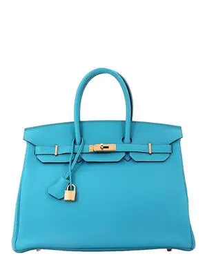 Hermès Birkin 35 Handbag Turquoise