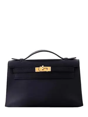 Hermès Kelly Pochette Swift Black