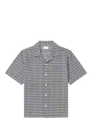 Aimé Leon Dore Novelty Camp-collar Cotton-jacquard Shirt - Gray