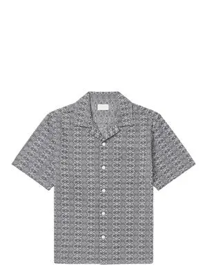 Aimé Leon Dore Novelty Camp-collar Cotton-jacquard Shirt - Gray