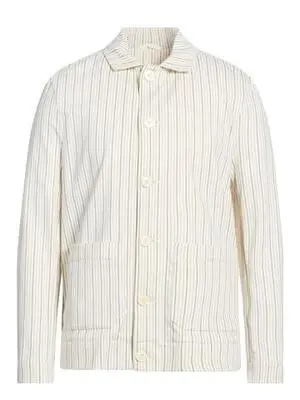 CIRCOLO 1901 Striped Jersey Overshirt - White