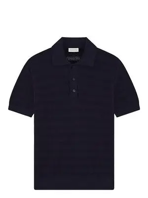 Frescobol Carioca Vidalcotton Button Up Short Sleeve Polo Navy