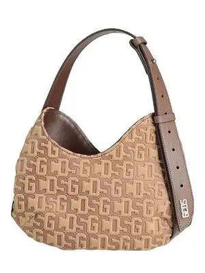Gcds Hobo Bag With Logo Print - Brown
