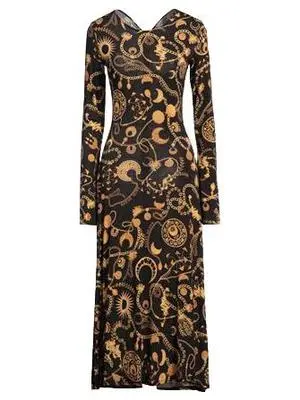 MARINE SERRE Midi Dress Viscose, Elastane - Black