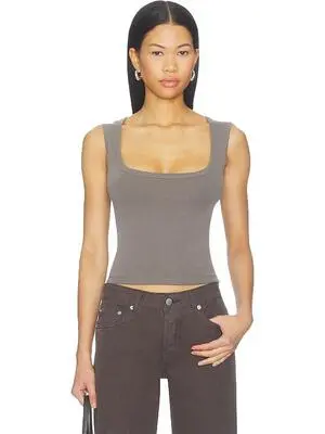 ST. AGNI Organic Cotton Ballerina Top - Clay