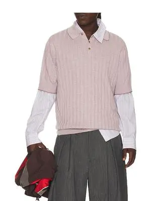 Guest In Residence Teddy Polo In Grey - Dusk