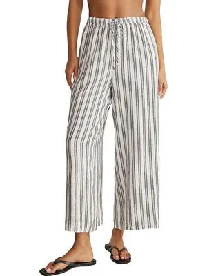 Z Supply Striped Linen Blend Pants - White