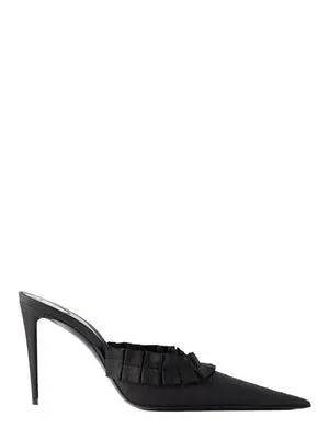 Saint Laurent Madeleine 95 Taffeta Pumps - Black