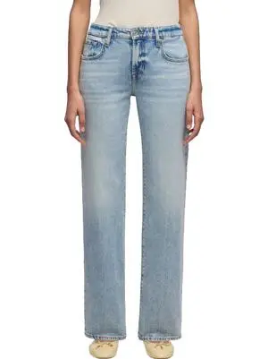 7 FOR ALL MANKIND Calie Mid-Rise Straight Leg Jeans