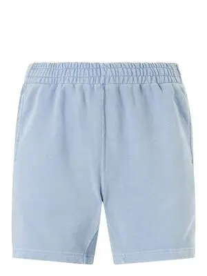 REMI RELIEF Straight-leg Cotton-jersey Shorts - Blue