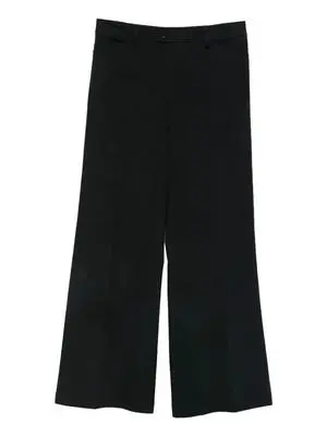 Closed Button-fastening Tailored Trousers - Black