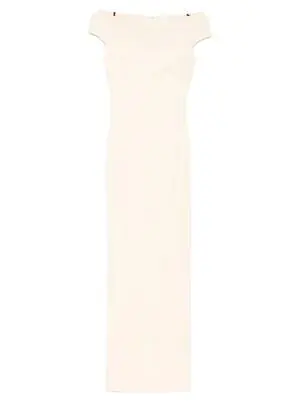 Solace London Kyra Off-the-shoulder Maxi Dress - Neutrals