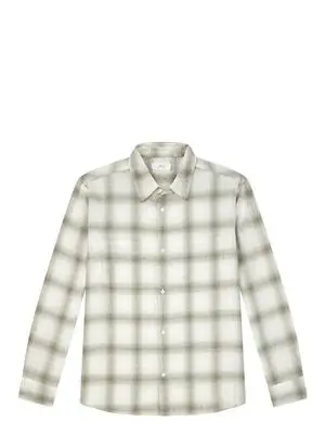 Mr P. Checked Linen Shirt - Green