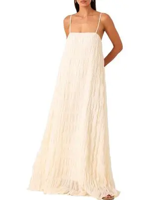 SNDYS. Louisiana Smock Maxi Dress - Shell