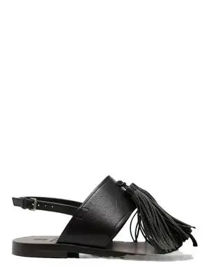 Brunello Cucinelli Tassel-detail Sandals - Black