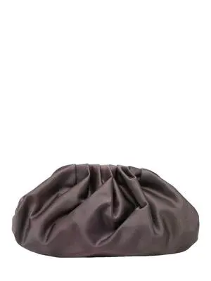 Antonelli Firenze Ruched Satin Clutch - Purple