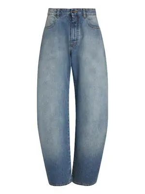 Alaïa Barrel Leg Jeans - Faded Blue