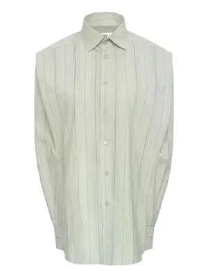 MAISON MARGIELA Striped Button-down Shirt - Green